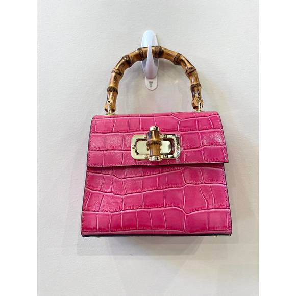 GERMAN FUENTES | Bags | New German Fuentes Croc Leather Bag In Hot Pink ...